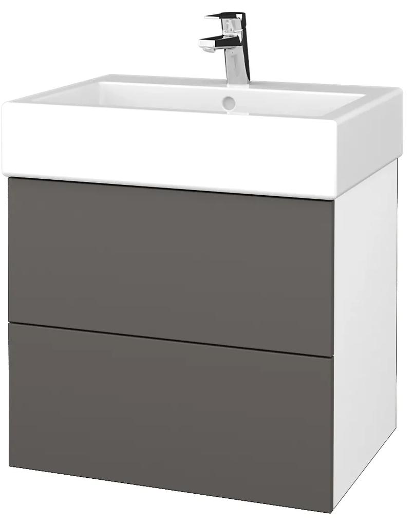 Dřevojas Koupelnová skříň VARIANTE SZZ2 60 Varianta: N01 Bílá lesk / D06 Ořech