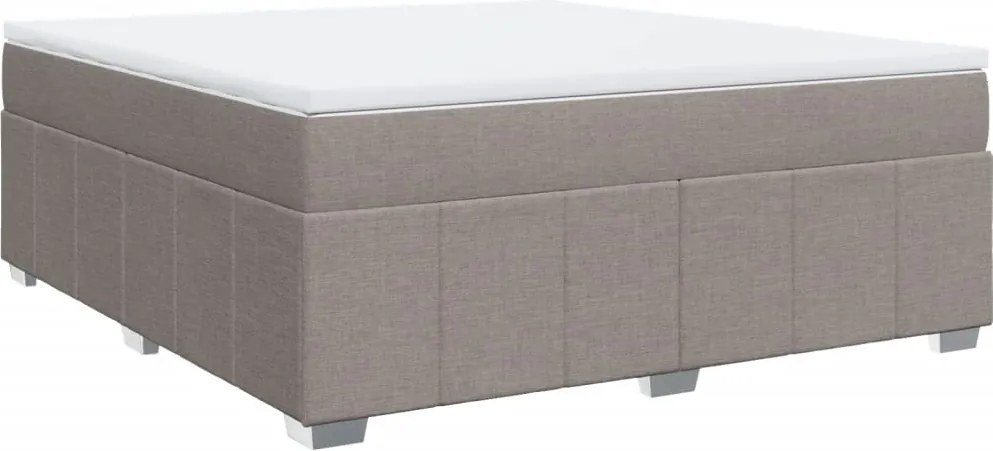 Box spring postel s matrací taupe 180x200 cm textil 3285495