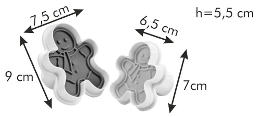 TESCOMA Vykrajovátka s razítkem DELÍCIA, 2 ks, panáčci