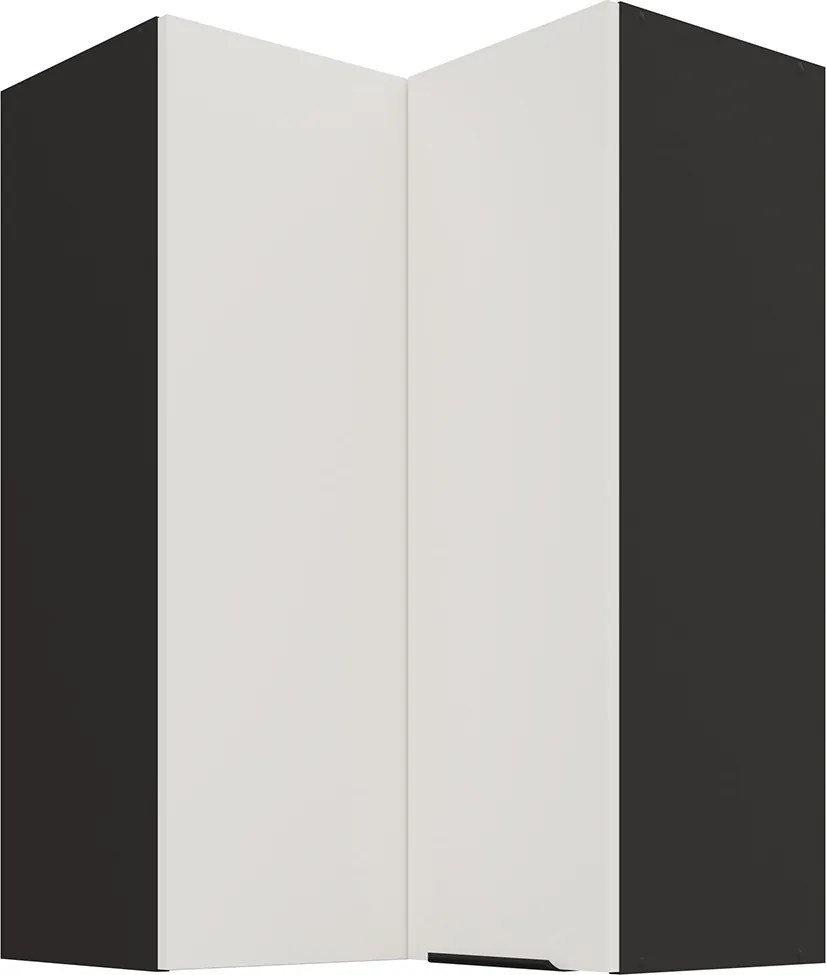 ARIA wb | horní kuchyňská skříňka 60x60 GN-90 2F (90°) rohová s policemi | VYSOKÁ | 60x60 cm | černá/bílá
