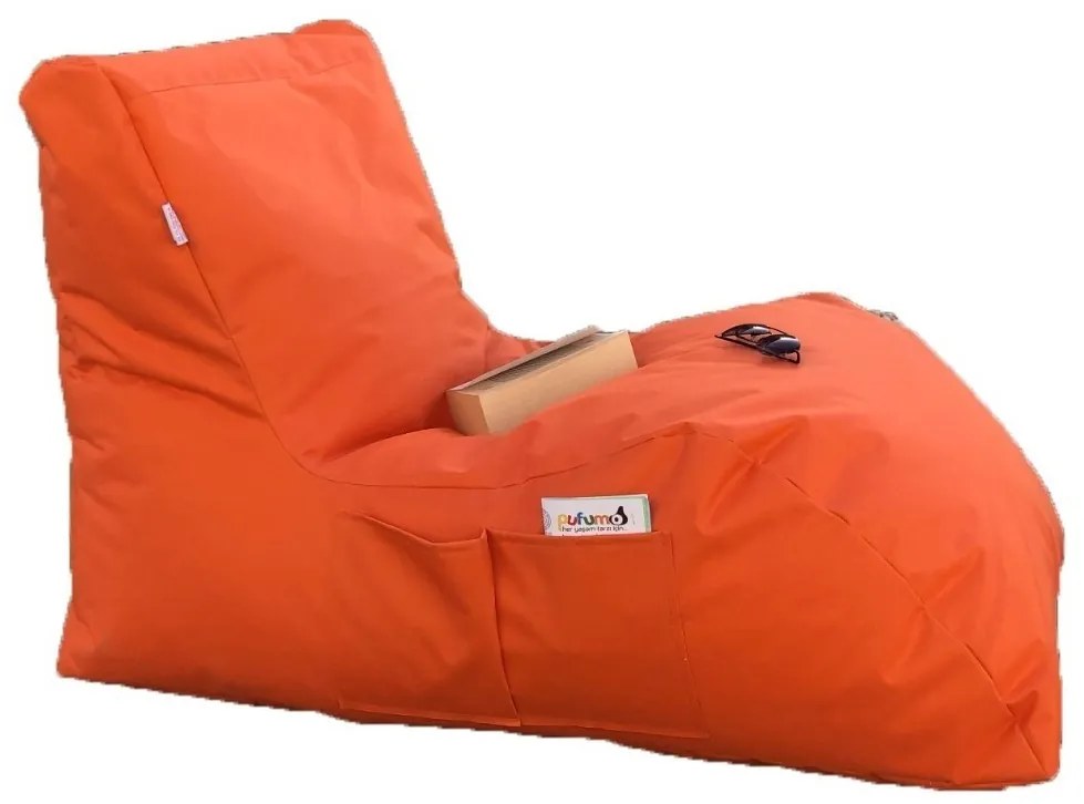 Sedací vak ve tvaru lenošky Daybed oranžový