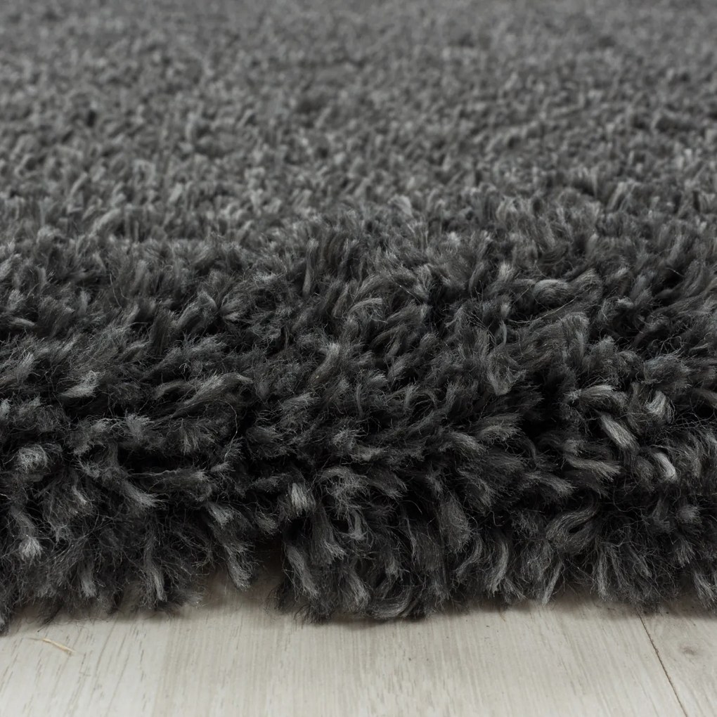Ayyildiz koberce Kusový koberec Fluffy Shaggy 3500 grey kruh - 120x120 (průměr) kruh cm