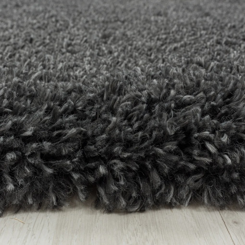 Ayyildiz koberce Kusový koberec Fluffy Shaggy 3500 grey kruh - 200x200 (průměr) kruh cm