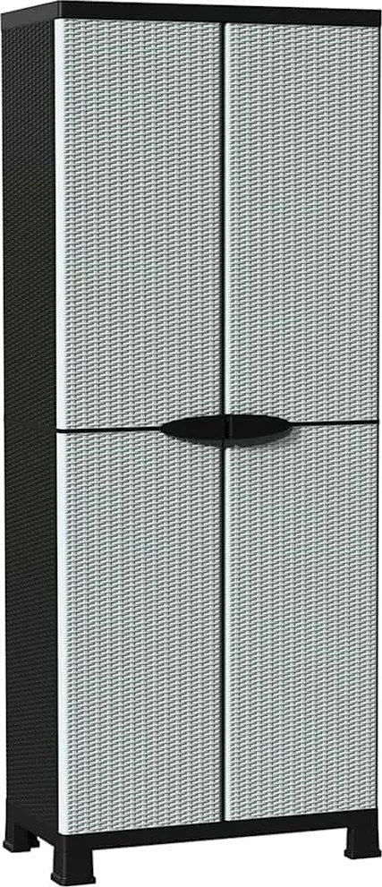 Plastová skříňka 68 x 39 x 171,5 cm ratanový design 337899