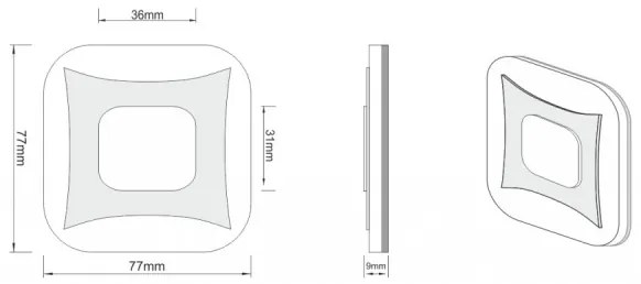 LDST SK-01-CB-BZ8 - LED Schodišťové svítidlo SHOCK 8xLED/1,2W/230V 6500K