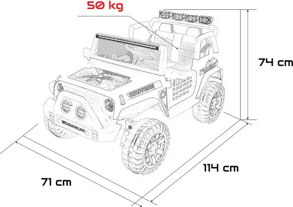 Elektrické autíčko Jeep BEAST 4x4 černé
