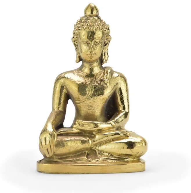 Soška osvícený Buddha, mosaz - sádra, 6 cm