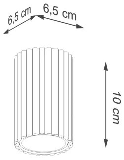 Sollux SL.1606 - Bodové svítidlo KARBON 1xGU10/10W/230V 10 cm zelená