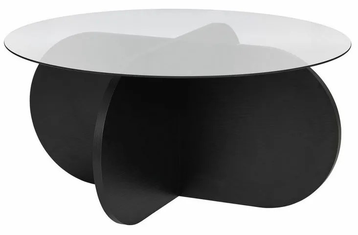 Konferenční stolek Aeris Black s tmavým sklem