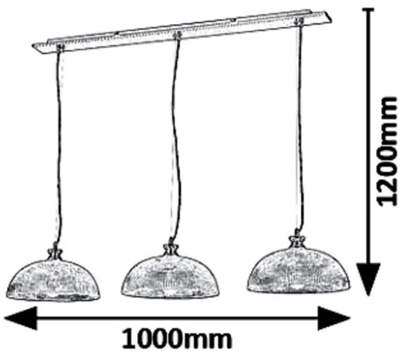 Rabalux 5460 - Lustr na lanku PETRINA 3xE27/40W/230V