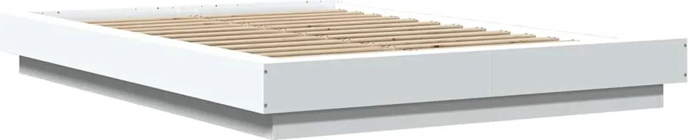 Rám postele s LED osvětlením bílý 140 x 200 cm kompozitní dřevo 3281098