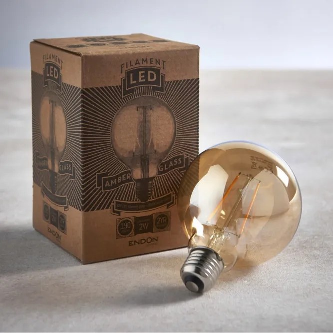 Brilliant 77109 Skleněná LED žárovka E27 G95 Filament GLOBE