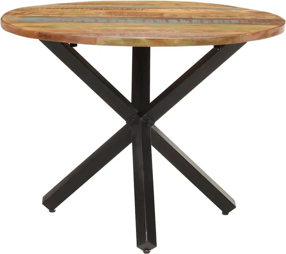 Jídelní stůl kulatý 100 x 100 x 75 cm masivní recyklované dřevo 321682
