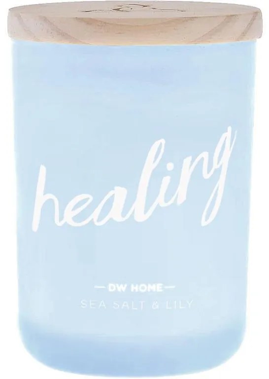dw HOME Vonná svíčka Yoga - Healing 425 g, modrá barva, sklo, vosk