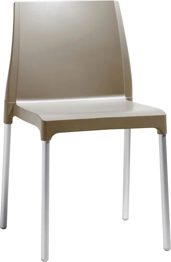 SCAB - Židle CHLOÉ MON AMOUR - béžová/hliník