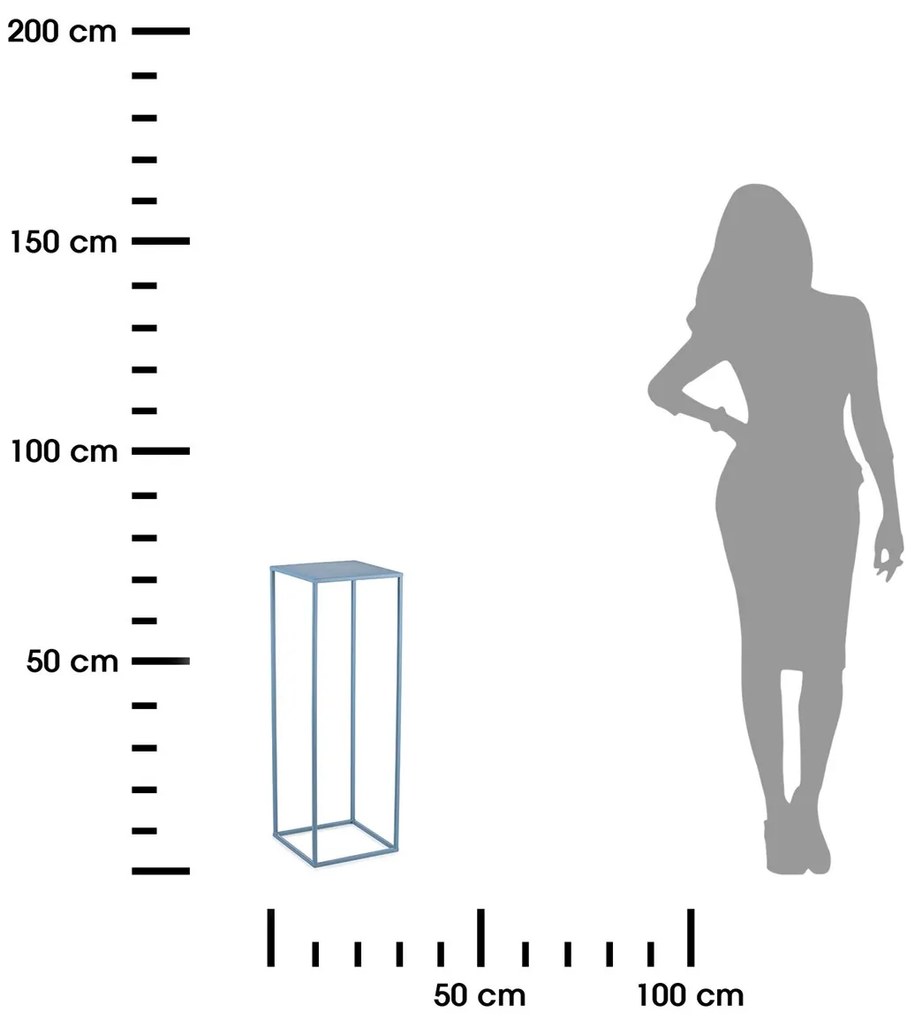 STOJAN NA KVĚTINÁČ SIMPLE 70X24X24 CM MODRÁ