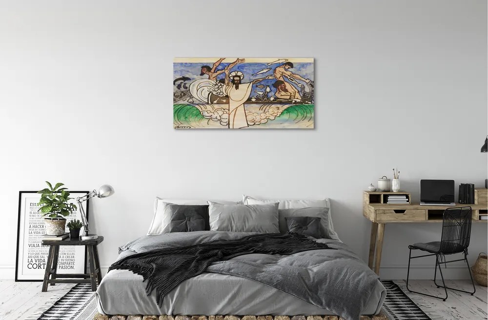 Obrazy na plátně Ježíšovo skica sea 100x50 cm