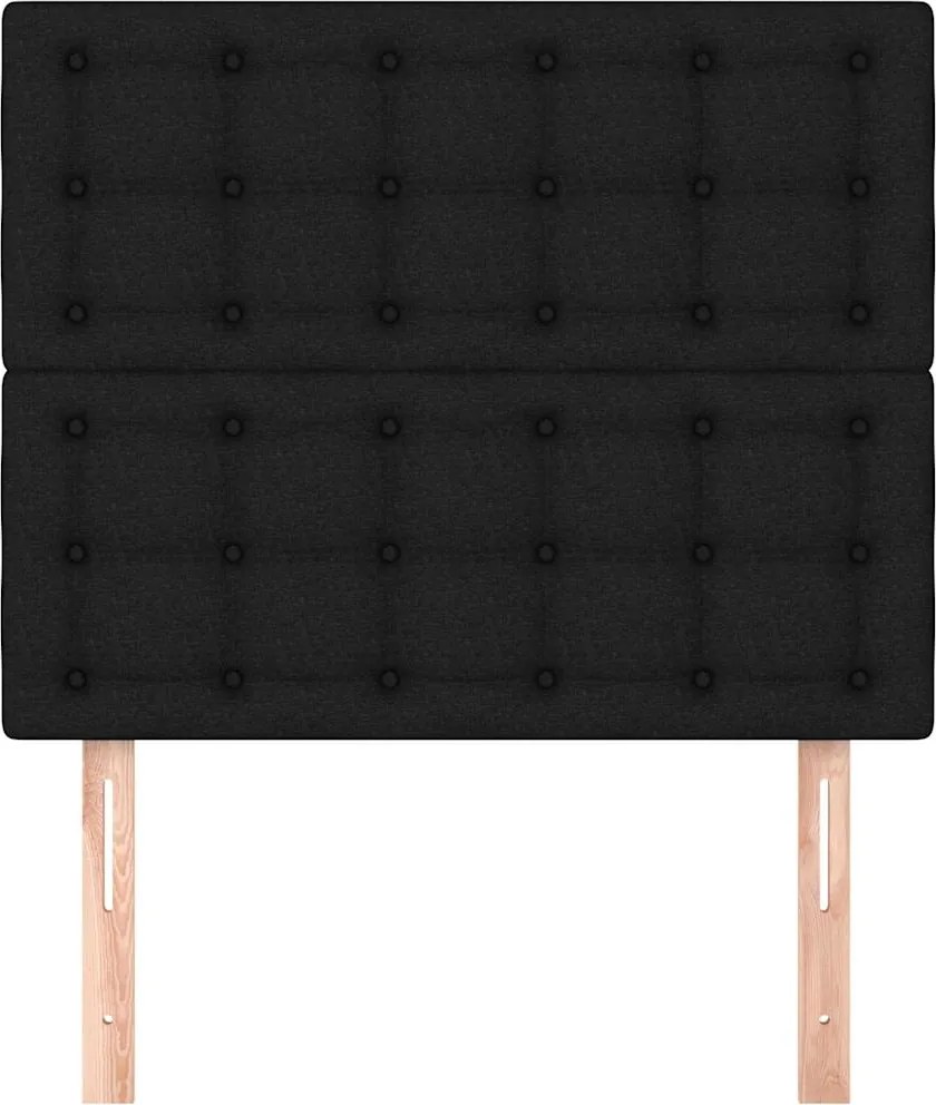 Čelo postele černé 90x5x118/128 cm látkové 3116750
