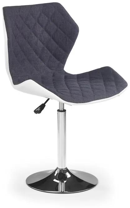 HALMAR MATRIX 2 barová židle bílá / šedá