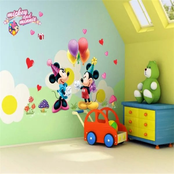 Živá Zeď Samolepka na zeď Mickey Mouse a Minnie Velikost: 75 x 120 cm