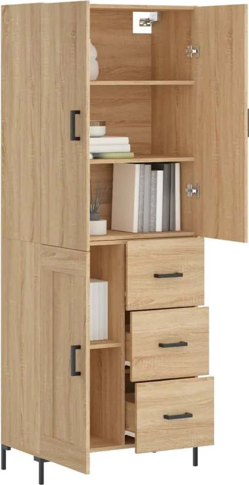 Skříň highboard dub sonoma 69,5 x 34 x 180 cm kompozitní dřevo 3196014