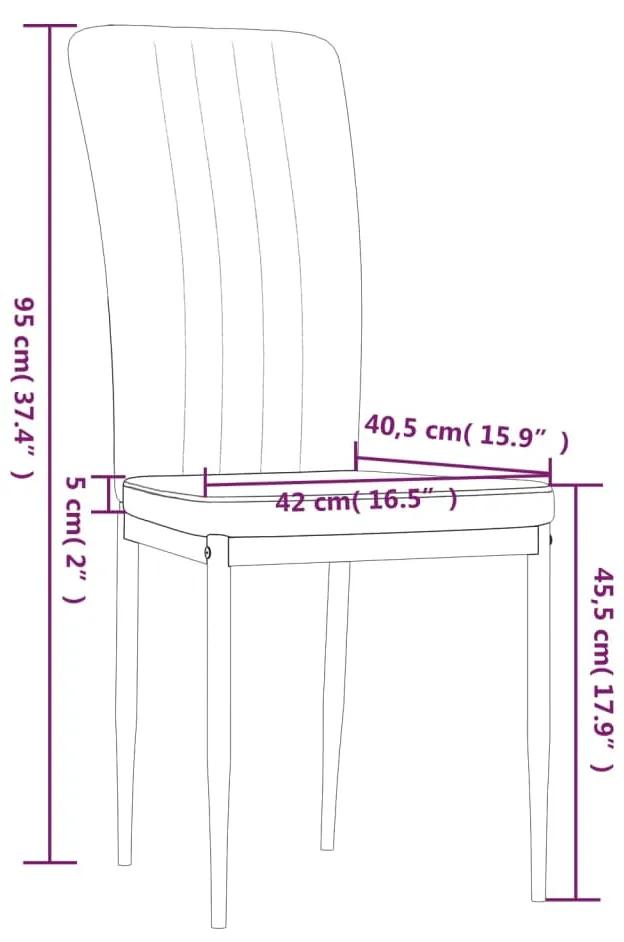 Jídelní židle 4 ks světle šedé samet - Default Title