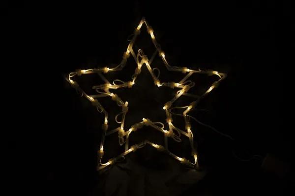 Vánoční LED dekorace do okna - HVĚZDA - 40 cm OEM D47246