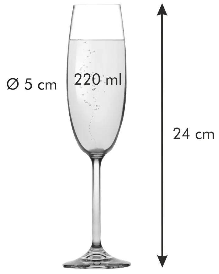 Sklenice na šampaňské CHARLIE 220 ml