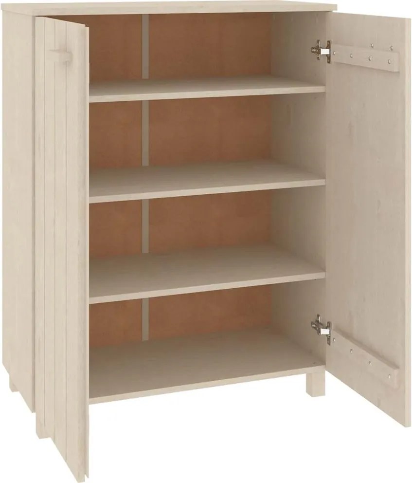 Botník HAMAR medově hnědý 85 x 40 x 108 cm masivní borovice 340516