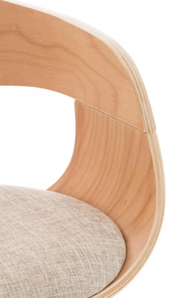 Bhm germany Barová židle Kingston, textil, přírodní / krémová