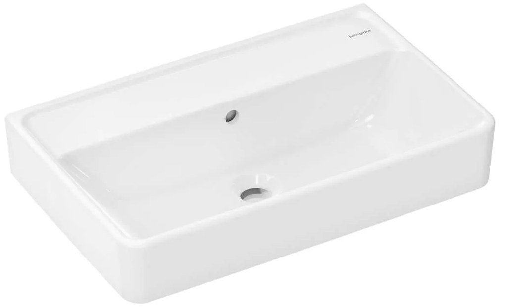 Hansgrohe Xanuia Q - Umyvadlo 60x37 cm, s přepadem, bez otvoru pro baterii, bílá 60214450