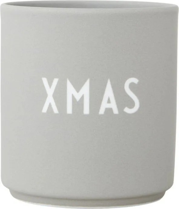 Šedý hrnek z imitace porcelánu Design Letters Favourite, 0,25 l