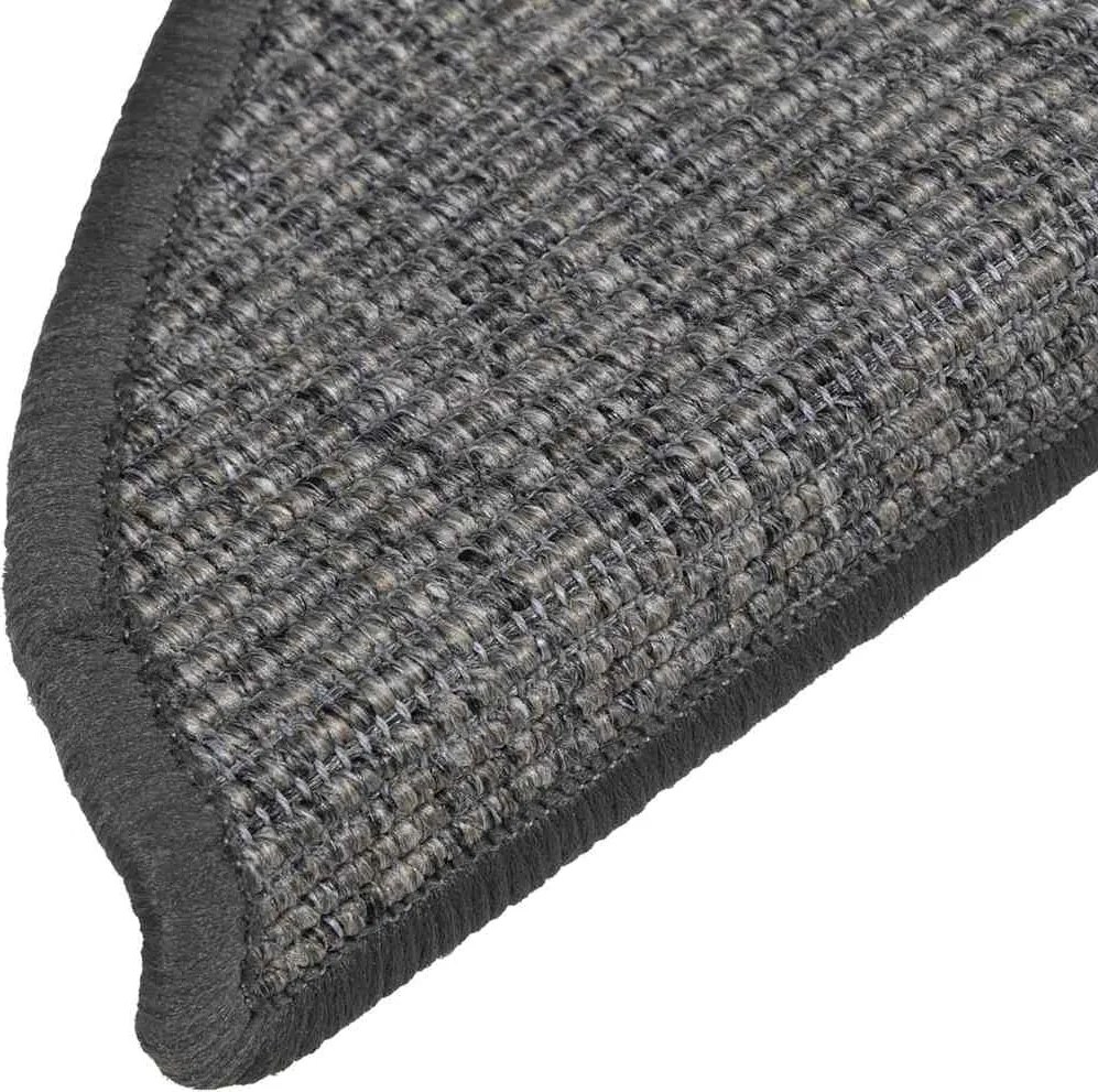 Schodové rohože 15 ks 56 x 17 x 3 cm béžovo-šedé, půlkulaté 326894
