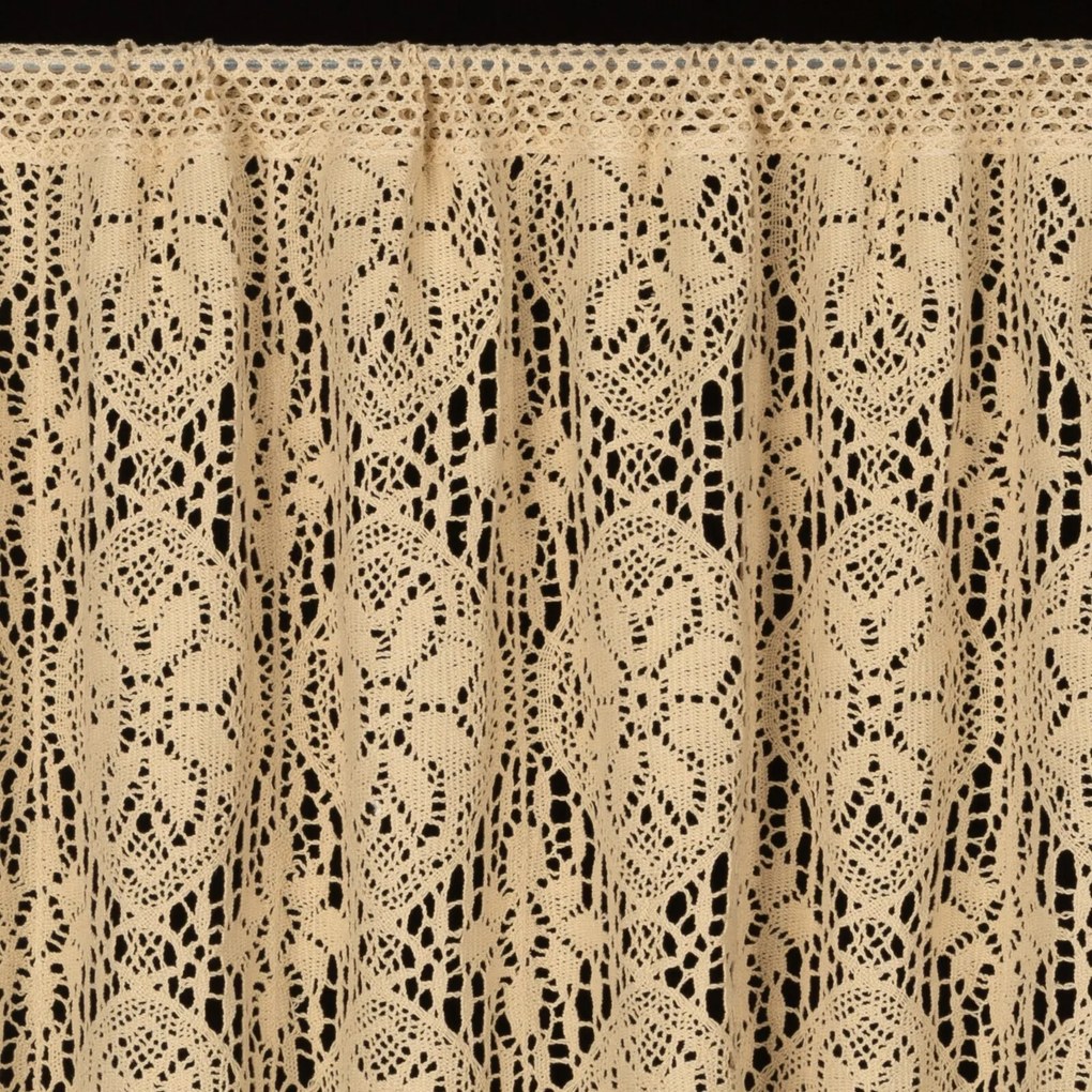 KRÁTKÁ ZÁCLONA NA PÁSCE MOLY 150X30 CM SVĚTLEBÉŽOVÁ