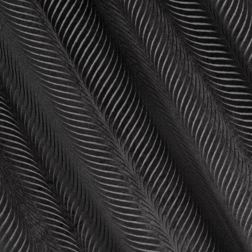 ZÁVĚS NA KROUŽCÍCH LUSSI 140X250 CM ČERNÁ