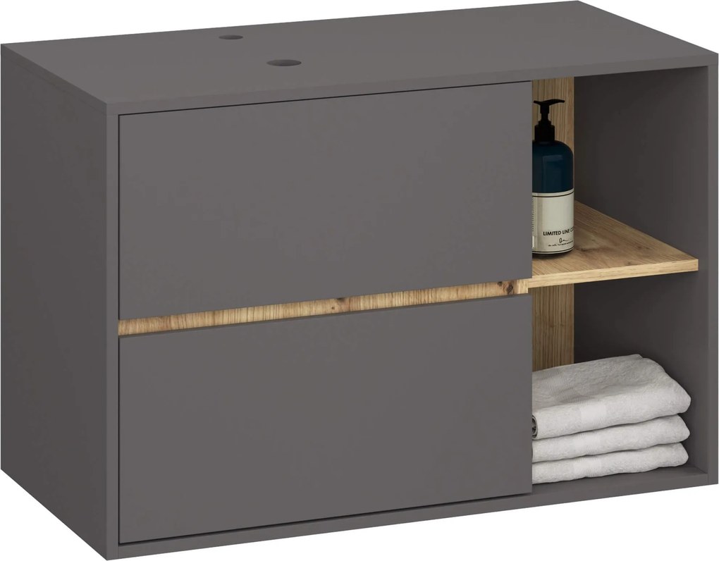 Závěsná skříňka pod umyvadlo VAMI s otvory 90 cm - výběr z 6 provedení