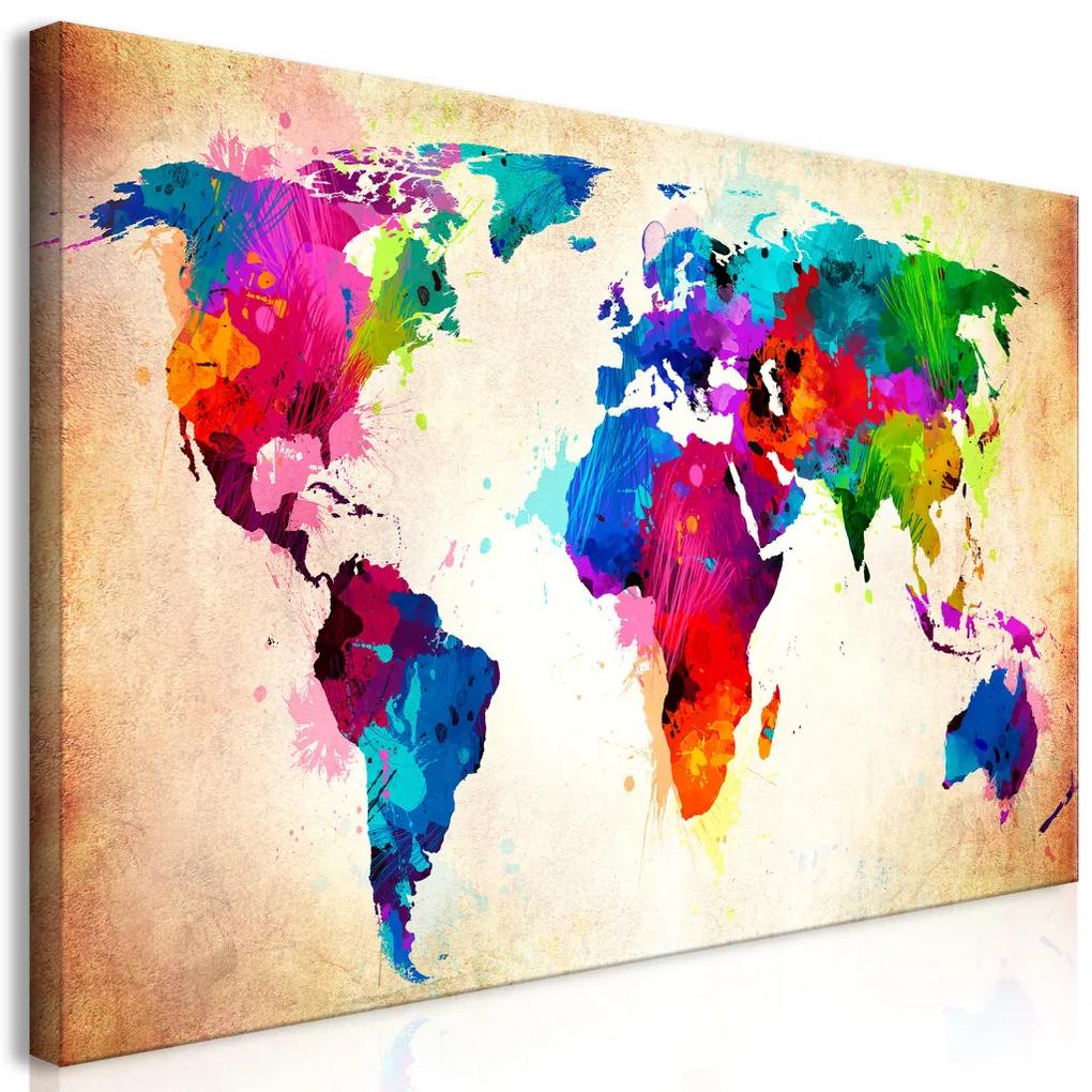 Obraz XXL Malování mapy světa II