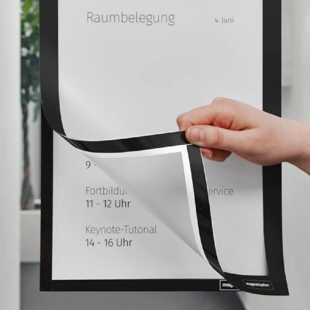 Magnetofix samolepící magnetický rámeček, 2 ks černý A3