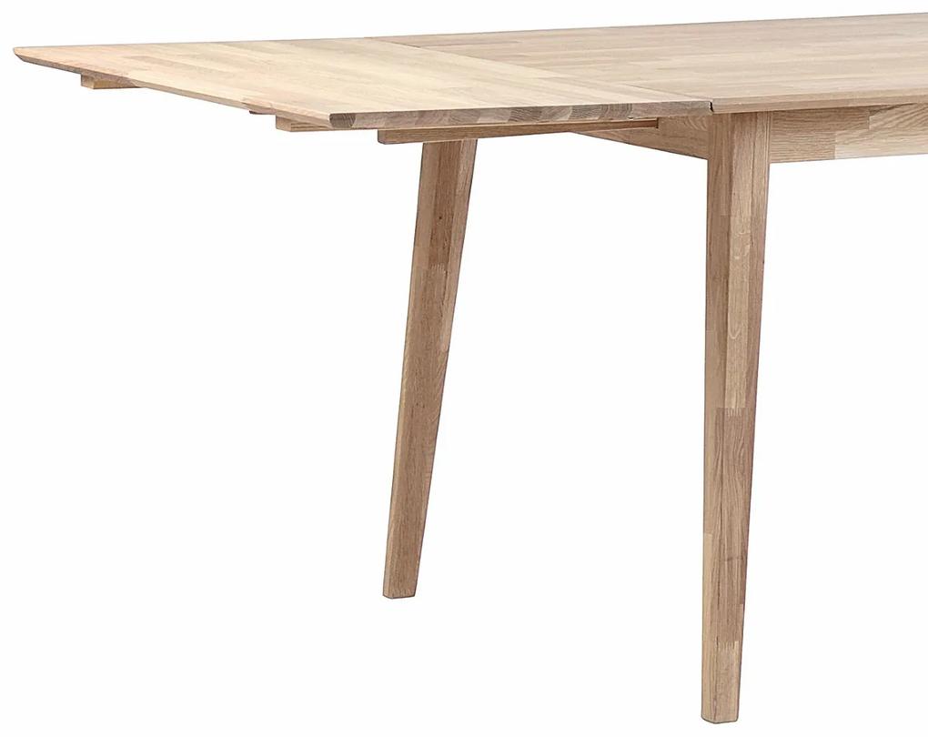Bělený olejovaný dubový rozkládací jídelní stůl Rowico Sundin,180/230/280 cm