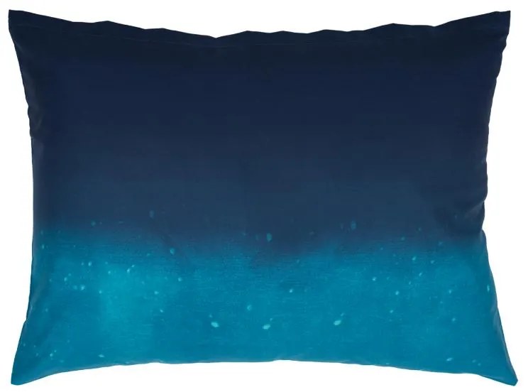 SCANquilt povlak SATÉN PLUS waves modrá 50 x 70 cm