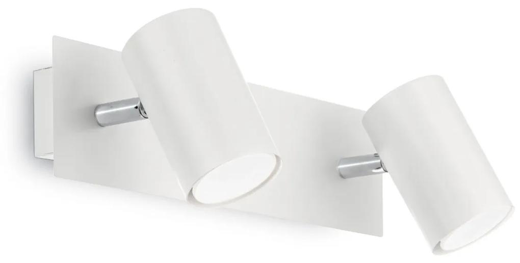 Bodové stropní a nástěnné svítidlo Ideal Lux Spot AP2 bianco 156736 2x50W bílé
