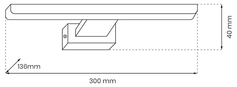 Nástěnné LED svítidlo Pinto, 1x LED 7w, 3000k, (30 cm), g