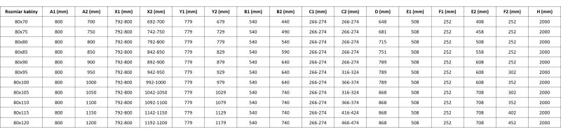 Mexen Lunar Duo, výklopný sprchový kout 80 x 70 cm, 8mm čiré sklo, zlatý profil, 834-080L-070P-50-00