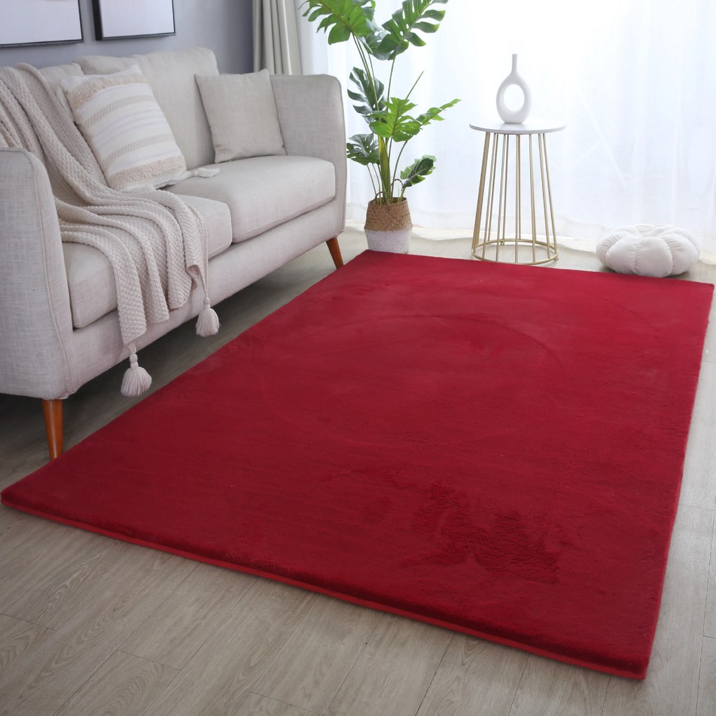 Ayyildiz, Kusový koberec Pouffy 5100 Red, 160x230, červená, obývací pokoj