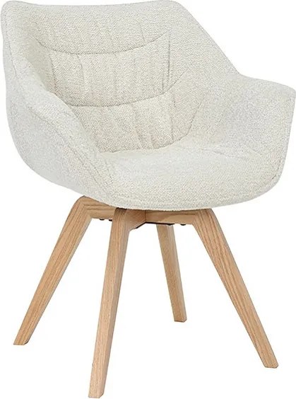 Designová otočná židle Kiara béžová