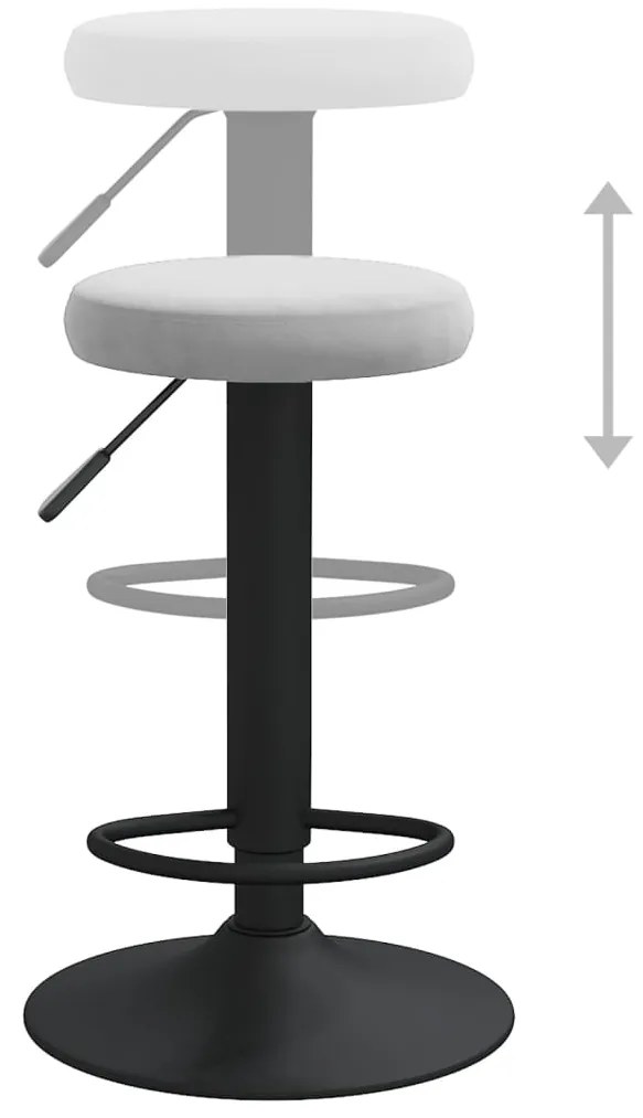 vidaXL Marketos Barové židle 2 ks světle šedé samet