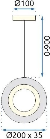Toolight Toolight, křišťálová závěsná svítilna 20cm, 7W, 4000K, 500lm, G119-1CP, zlatá lesklá, OSW-09710