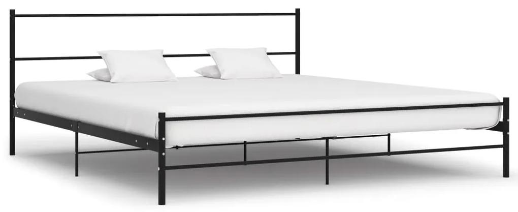 Rám postele černý kov 200 x 200 cm,  284691 HangarStore.cz