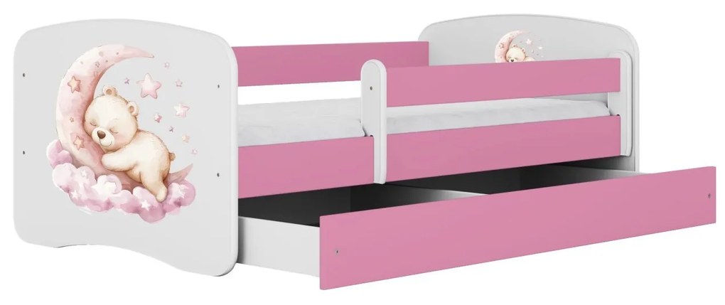 Dětská postel Babydreams medvídek růžová