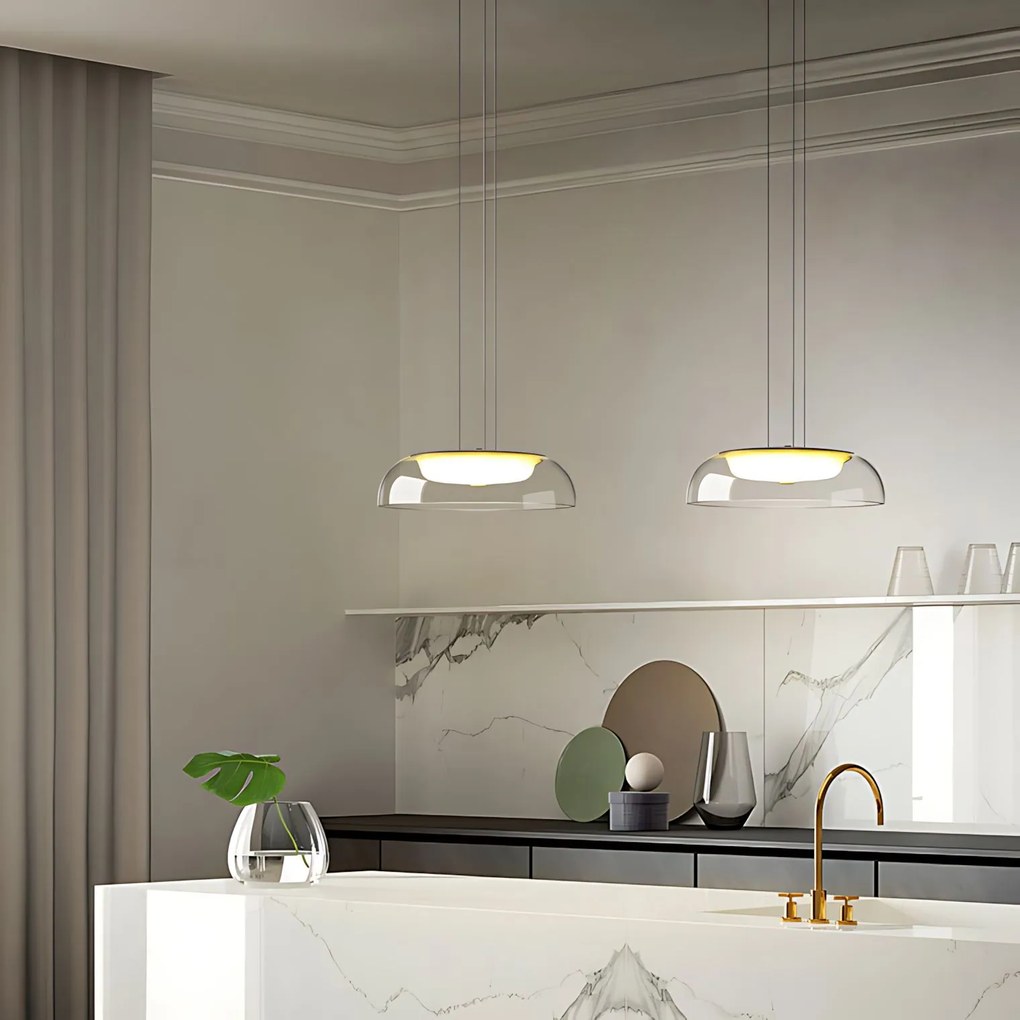 Toolight Toolight, LED závěsné svítidlo 28x28cm, 12W, 4000K, APP1691-1PC, zlatá lesklá, OSW-04334